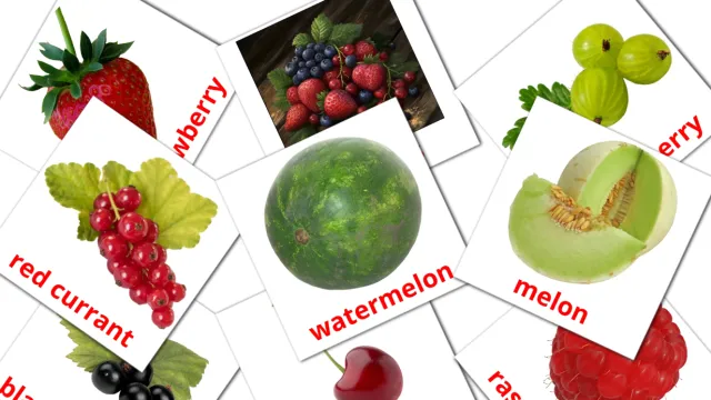 20 FREE Fruits Flashcards | PDF | English Words