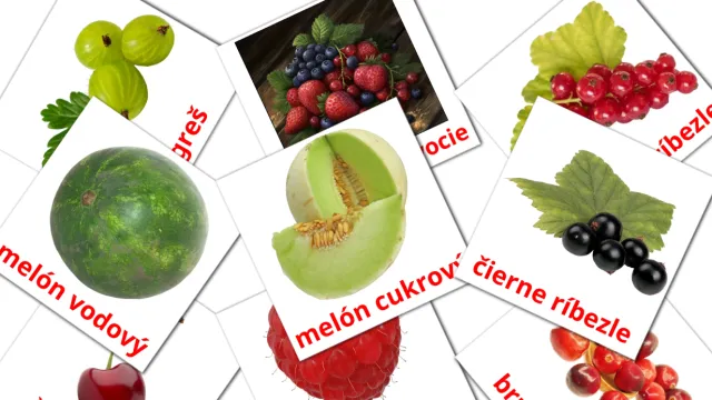 20 FREE Fruits Flashcards | PDF | Slovak Words