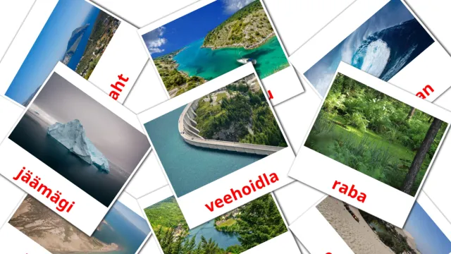 30 Bodies of Water Flashcards in PDF | English Pictures