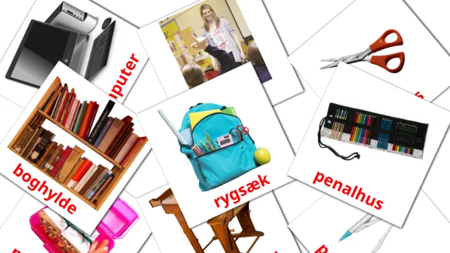 36 FREE Classroom objects Flashcards in 4 PDF formats | German Pictures