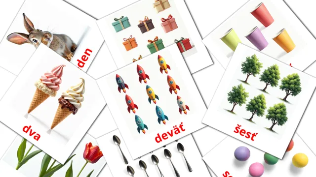 20 FREE Numbers (1-20) Flashcards | PDF | Slovak Words