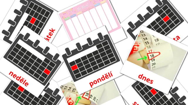 12 FREE Months of the Year Flashcards in 4 PDF formats | Czech Pictures