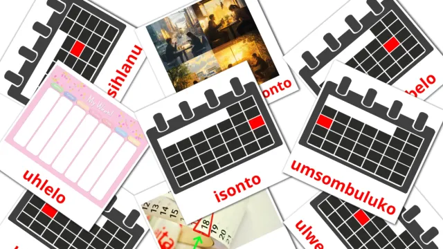 12 FREE Months of the Year Flashcards | PDF | Zulu Words