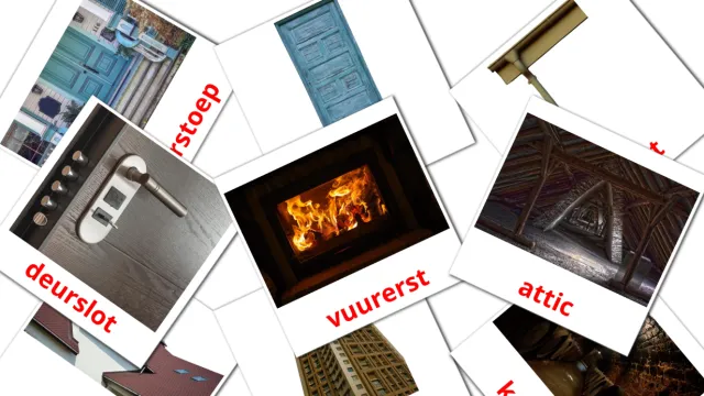 25 Tarjetas de Aprendizaje de La casa GRATIS en PDF | Imágenes en Español