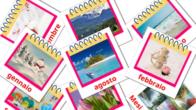 12 FREE Dias da Semana Flashcards | PDF | Italiano Words