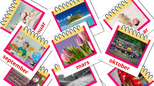 12 FREE Days of Week Flashcards | PDF | Norwegian Words