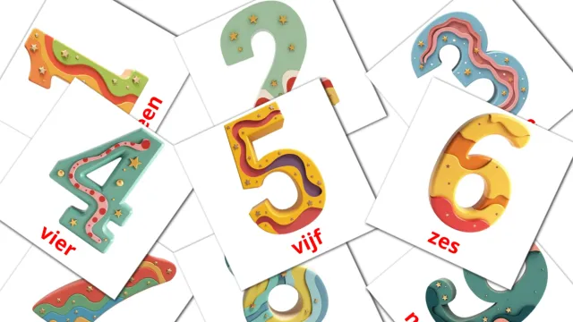 10 FREE Counting Flashcards in 4 PDF formats | Dutch Pictures
