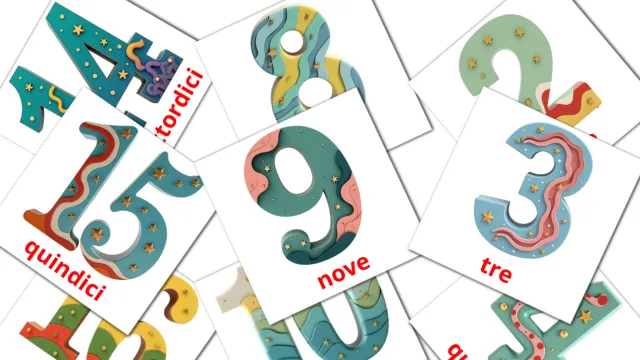 10 FREE Counting Flashcards in PDF | Italian Pictures