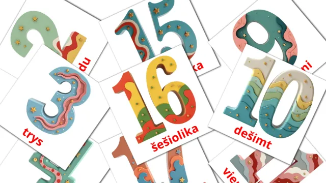 10 FREE Counting Flashcards | PDF | Lithuanian Words