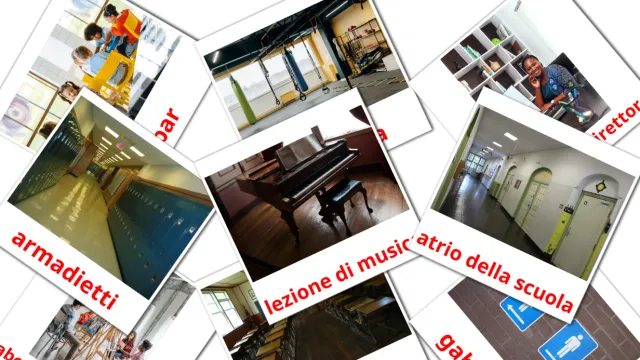 36 Flashcard GRATUITE sui Oggetti scolastici in 4 Formati PDF ...