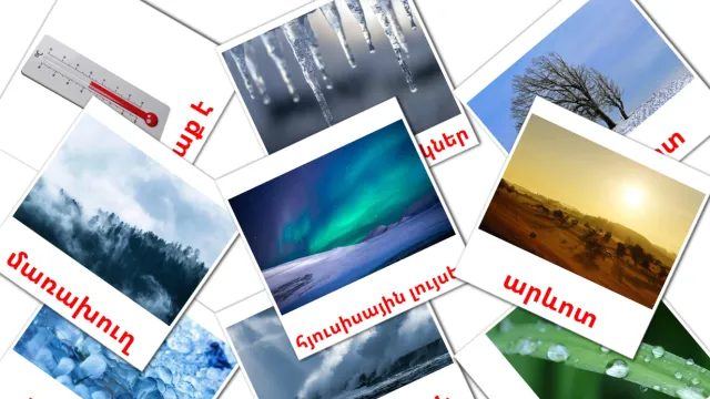 31 FREE Weather Flashcards | PDF | English Words