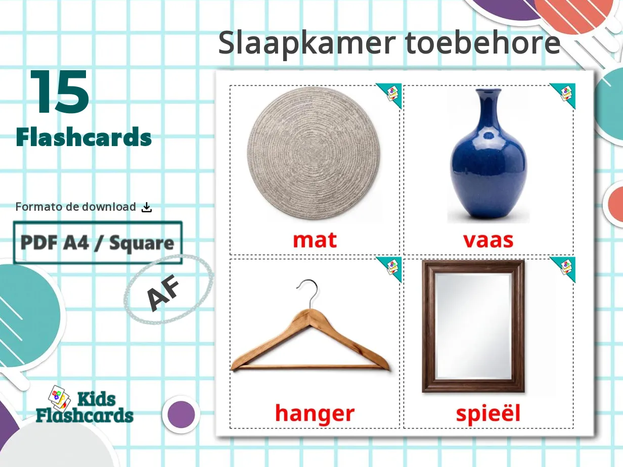 15 Cartões linguagem de Acessórios para o quarto GRÁTIS em 4 formatos ...