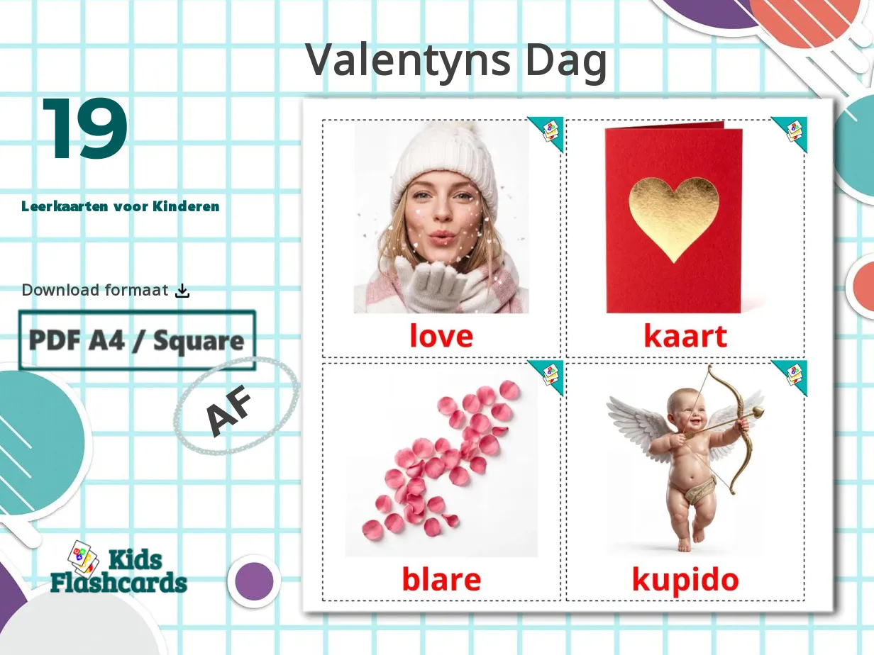 19 GRATIS Valentijnsdag Leerkaarten voor Kinderen in 4 PDF formaten ...
