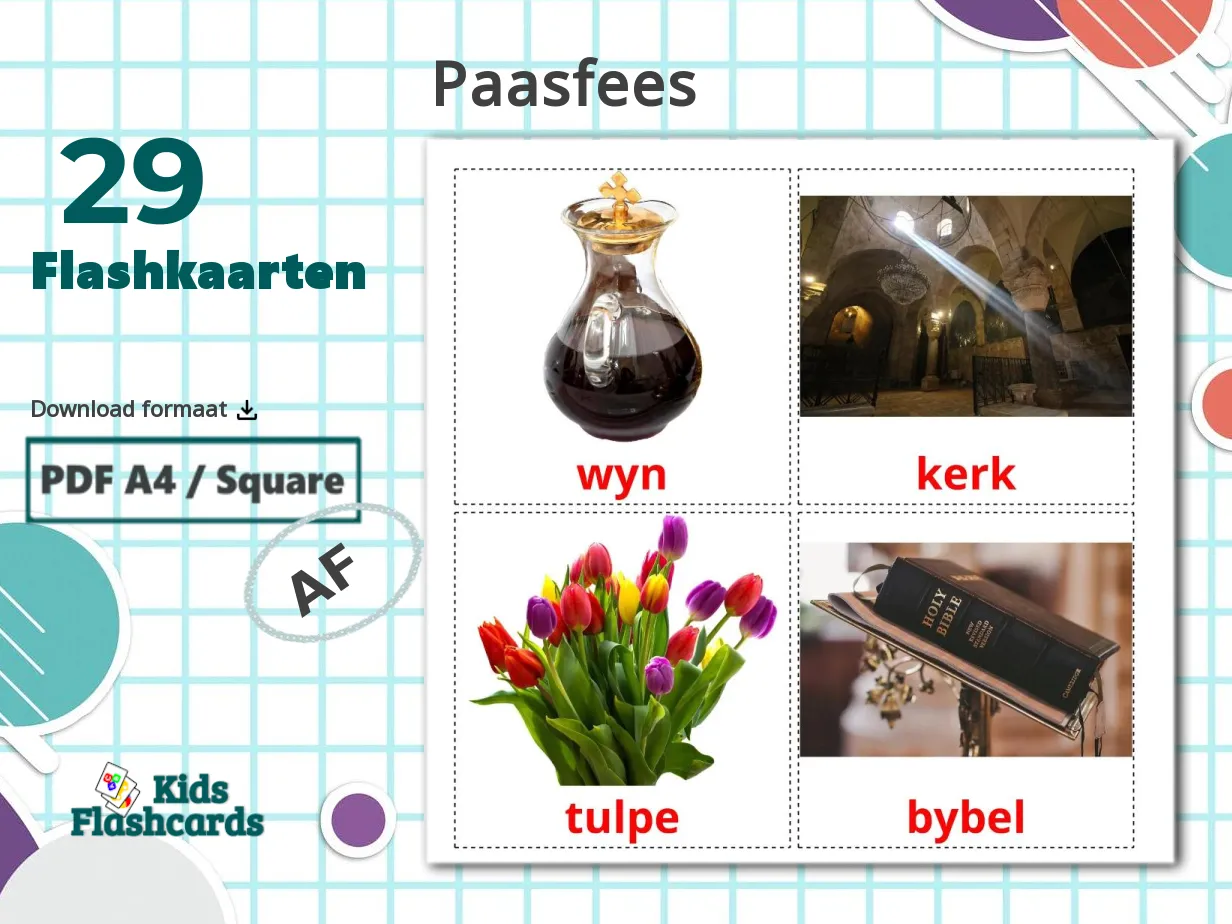 29 GRATIS Pasen Leerkaarten voor Kinderen in 4 PDF formaten | Afrikaans ...