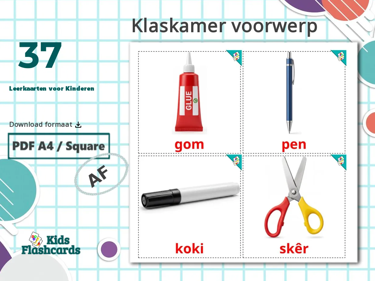 37 GRATIS Klasobjecten Leerkaarten voor Kinderen in 4 PDF formaten ...