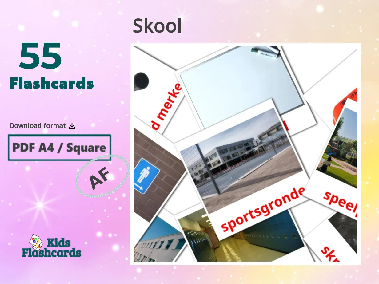 55 FREE Afrikaans School Flashcards | PDF