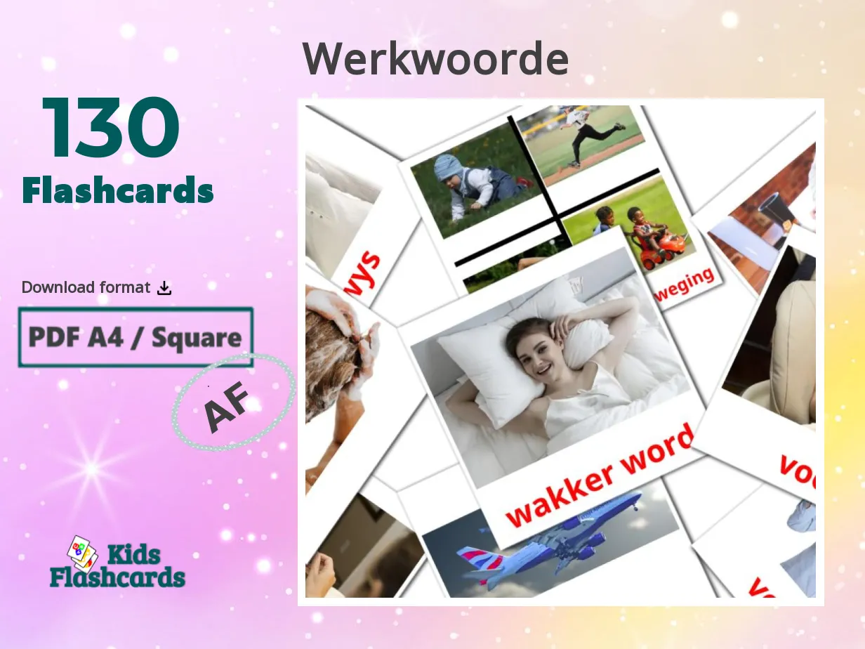 130 FREE Afrikaans Verbs Flashcards | PDF