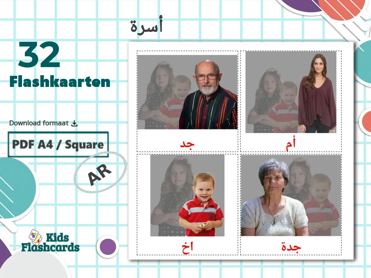 32 GRATIS Familieleden Leerkaarten voor Kinderen in 4 PDF formaten ...