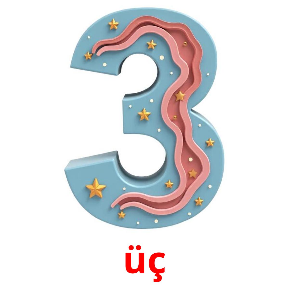 20 Printable Numbers (1-20) Flashcards in Azerbaijani (Free PDF)