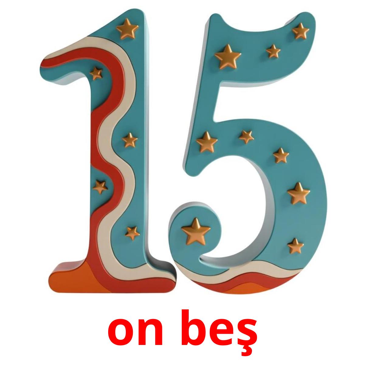 20 Printable Numbers (1-20) Flashcards in Azerbaijani (Free PDF)