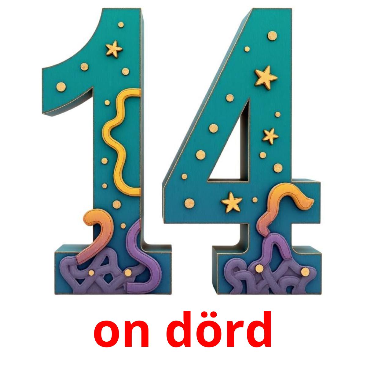 20 Printable Numbers (1-20) Flashcards in Azerbaijani (Free PDF)