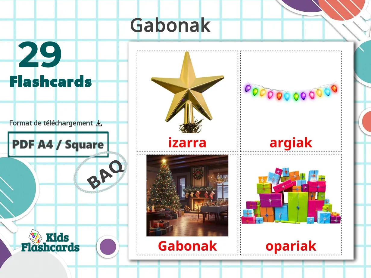 29 Cartes de Vocabulaire pour Enfants GRATUITES Noël à Imprimer en ...