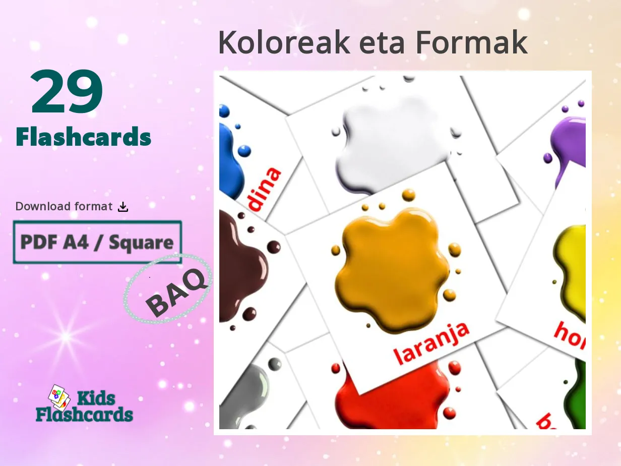 29 FREE Basque Colors and shapes Flashcards | PDF