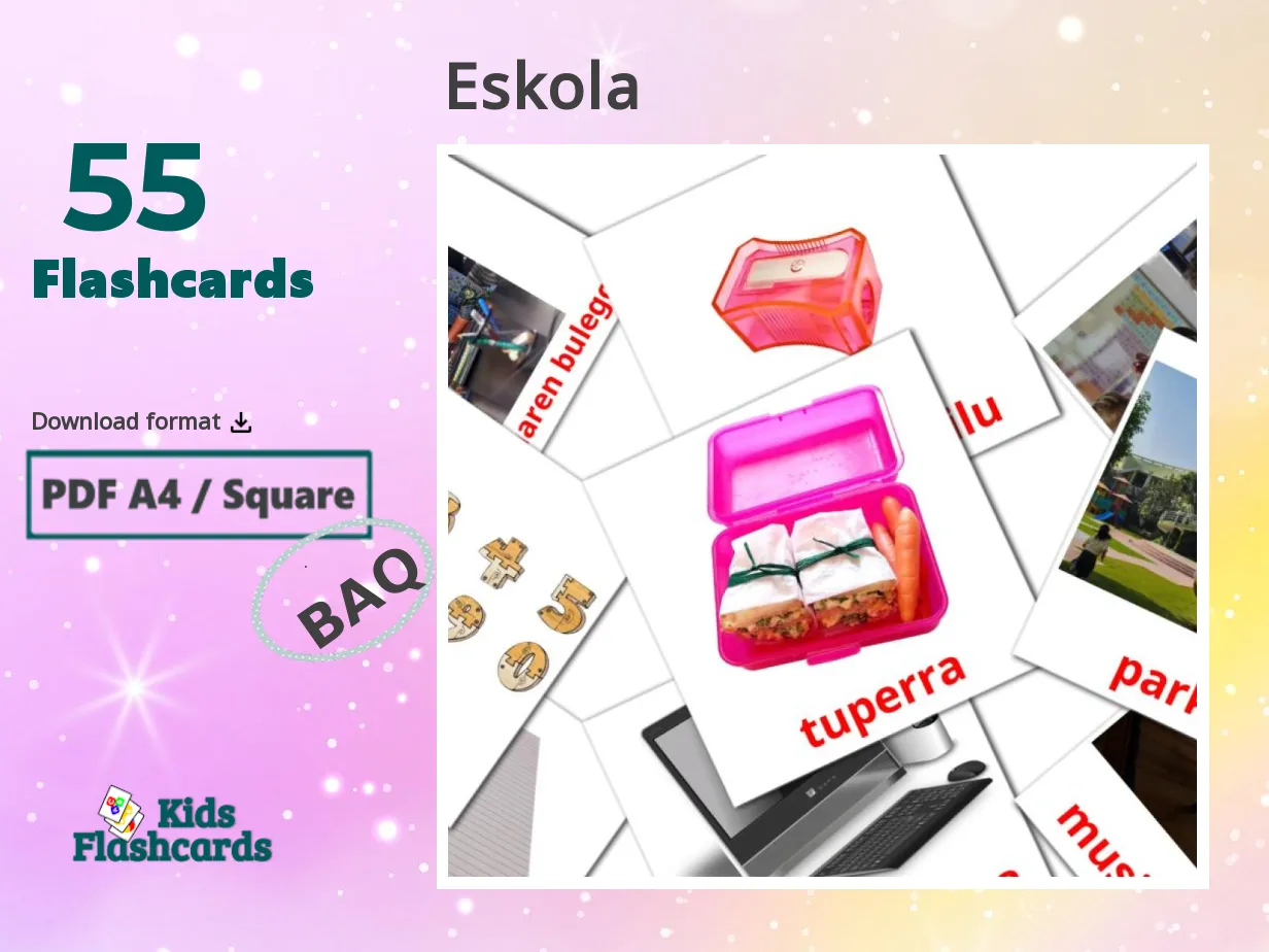 55 FREE Basque School Flashcards | PDF
