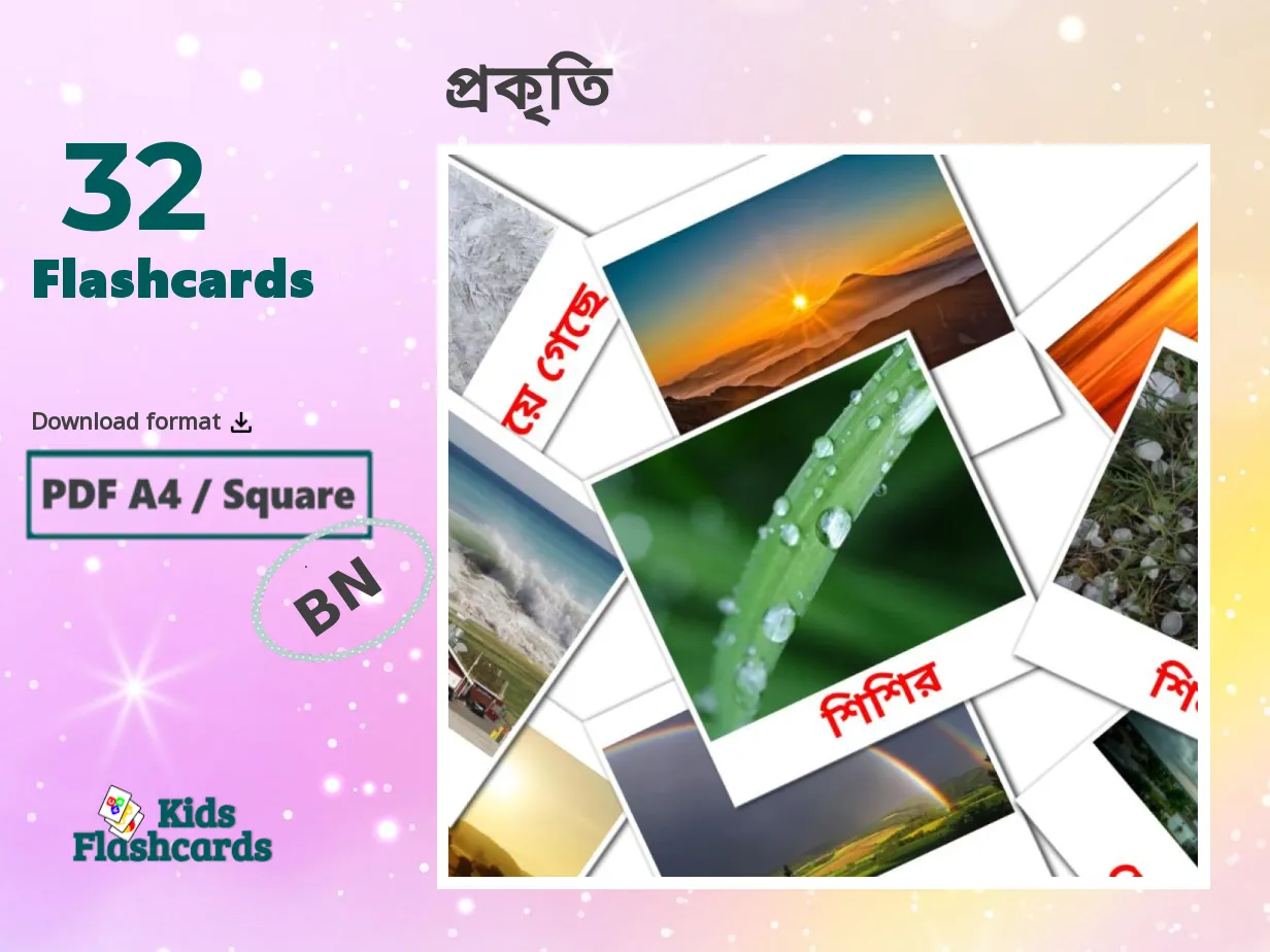 32 FREE Bengali Nature Flashcards | PDF