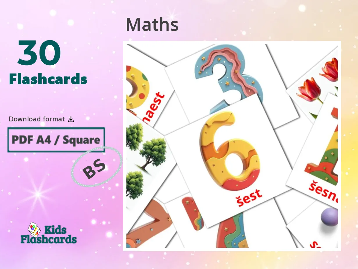 30 FREE Bosnian Math Flashcards | PDF