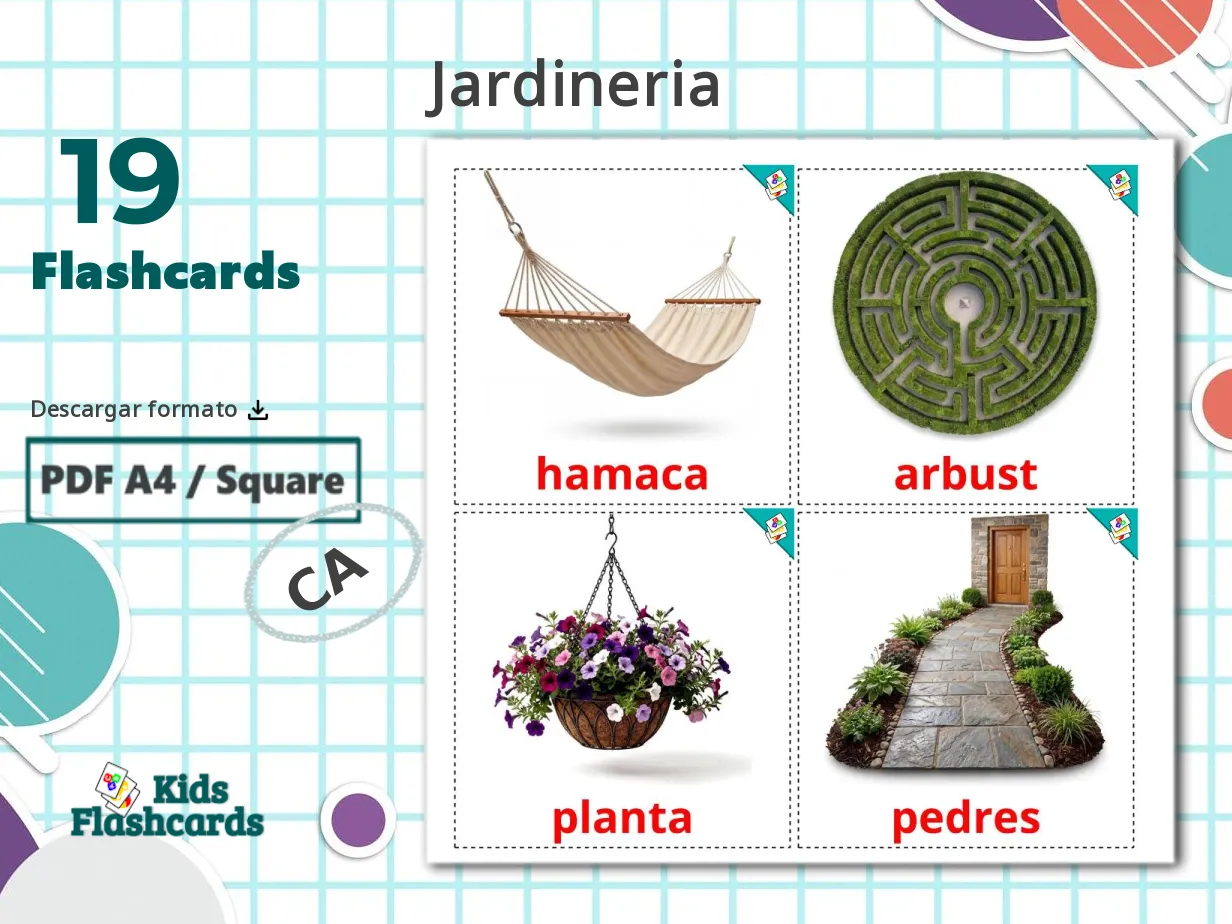 19 Tarjetas de Aprendizaje de Jardinería GRATIS en PDF | Imágenes en ...