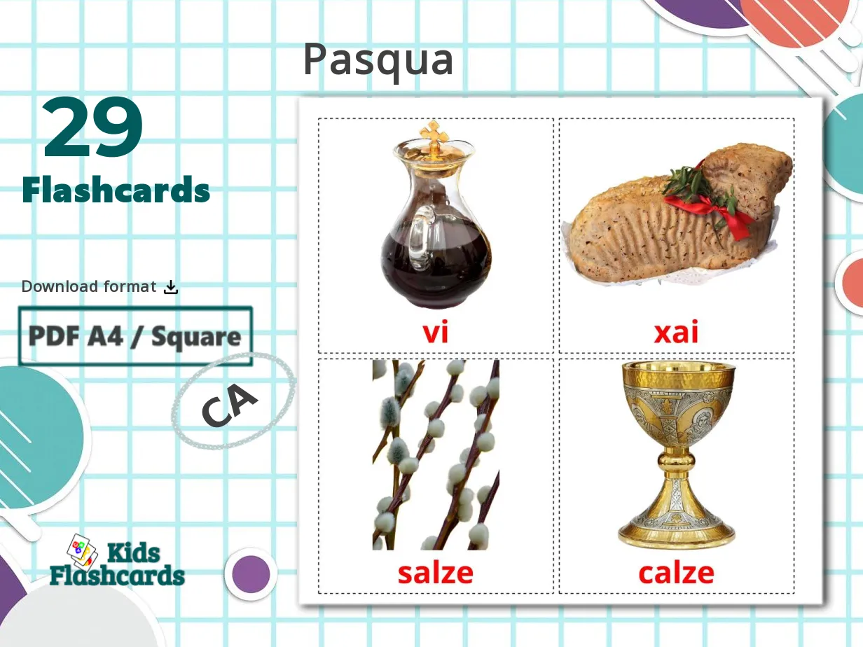 29 Printable Easter Flashcards in Catalan (Free PDF)