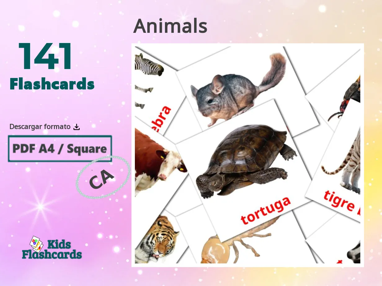 141 Tarjetas Didacticas de Animales para Imprimir GRATIS en Catalán | PDFs