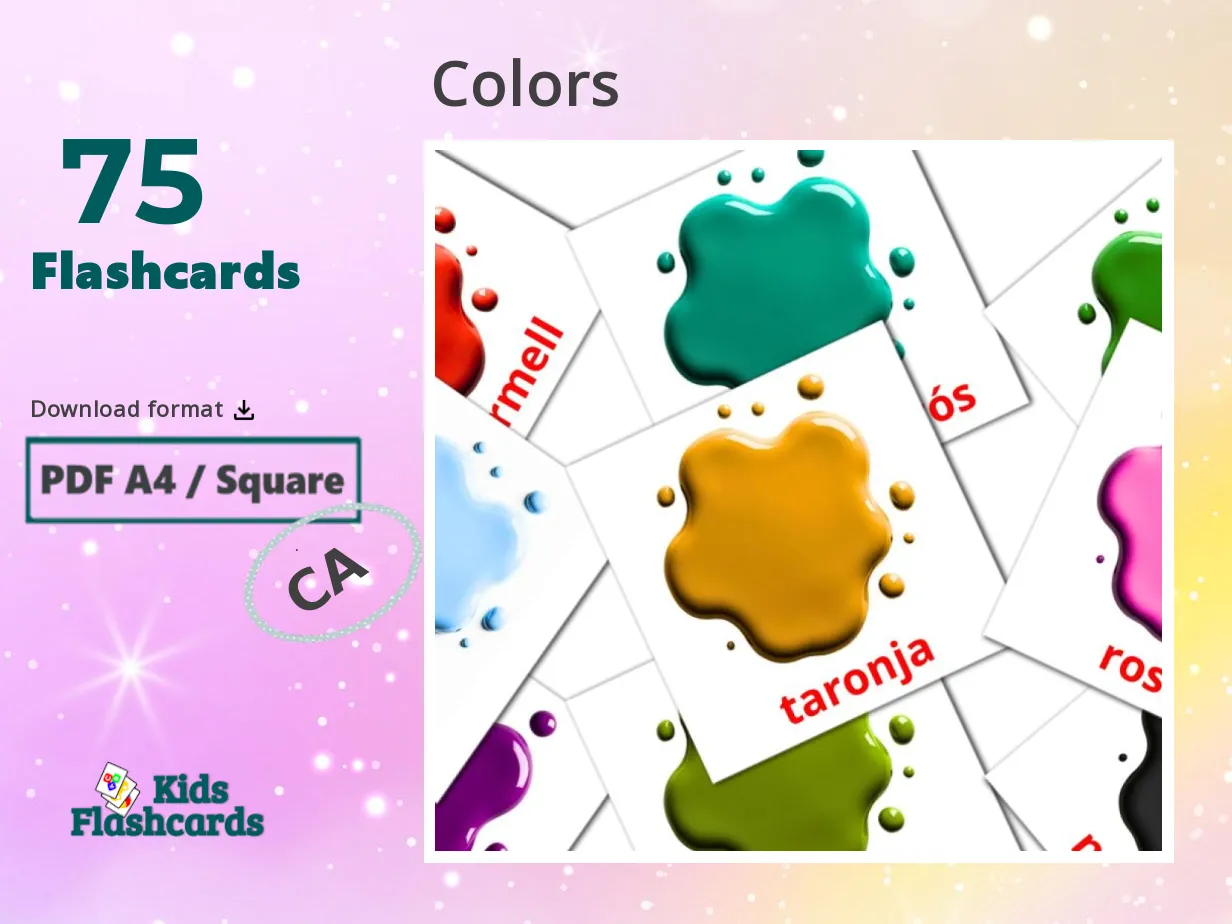 75 FREE Catalan Colors and shapes Flashcards | PDF