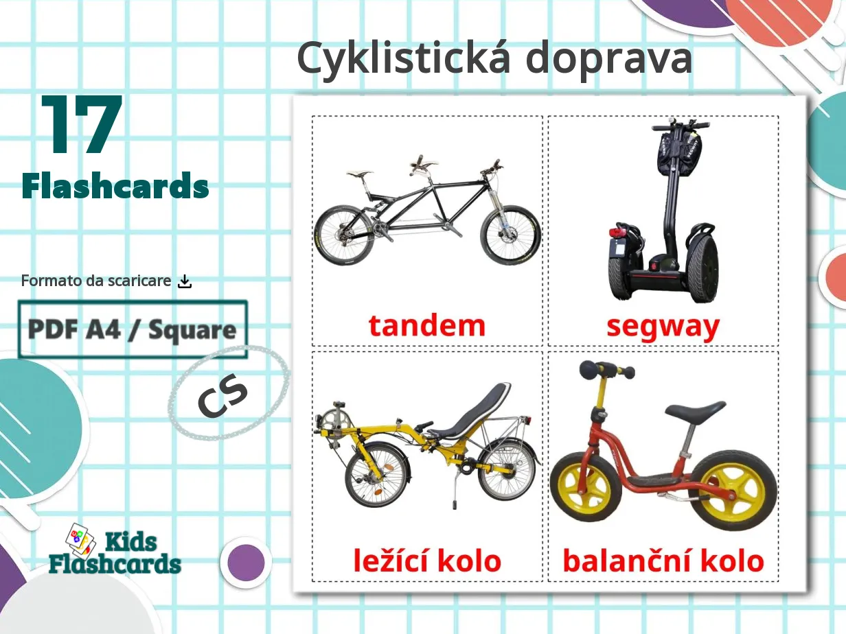 17 Flashcard GRATUITE sui Trasporto di biciclette in 4 Formati PDF ...