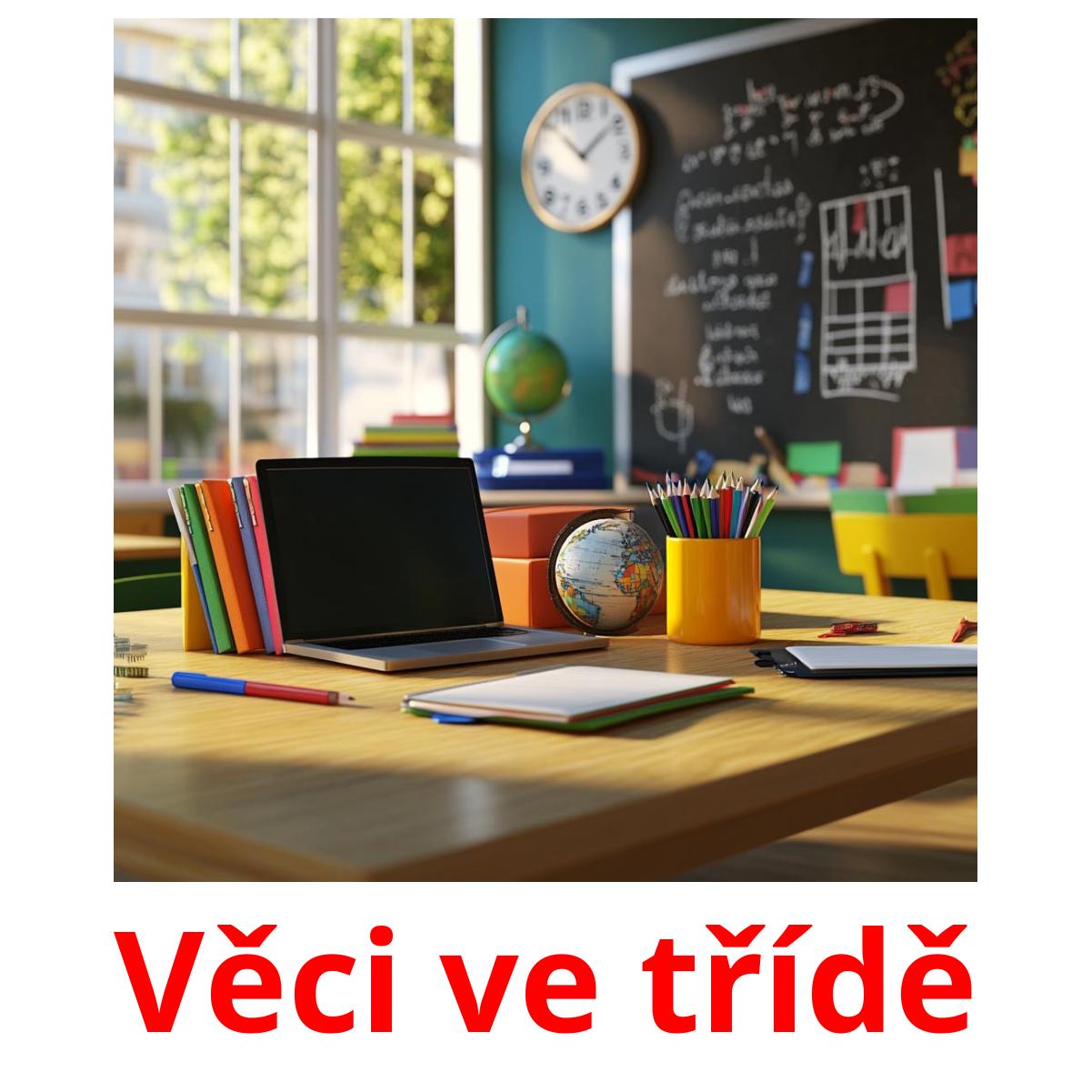37 Printable Classroom objects Flashcards in Czech (Free PDF)