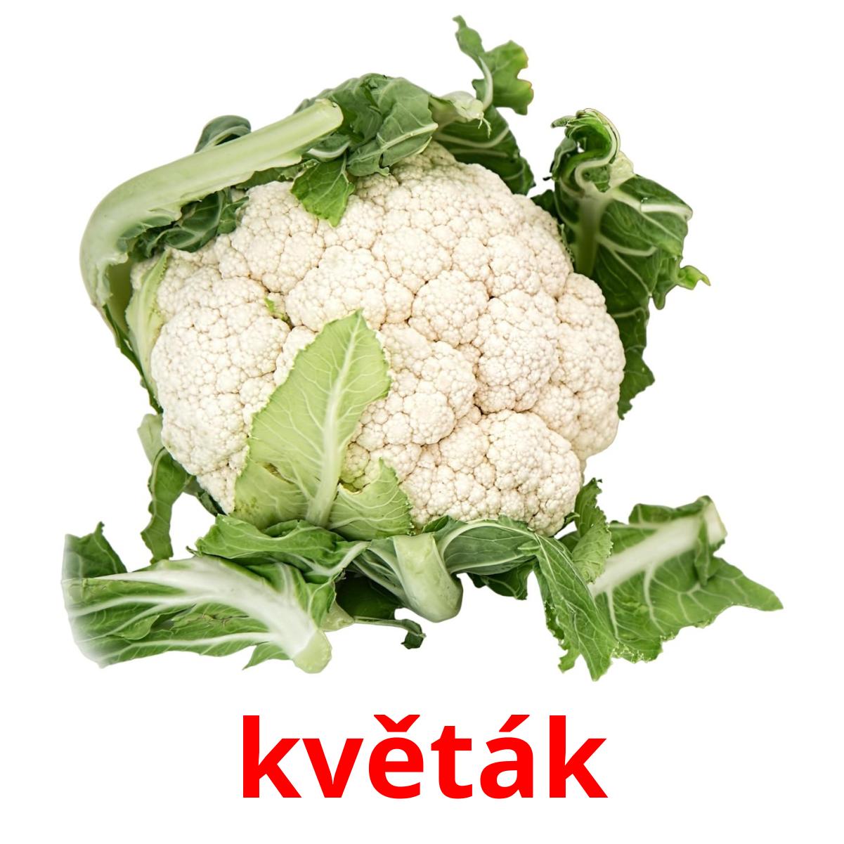 30 Printable Vegetables Flashcards in Czech (Free PDF)