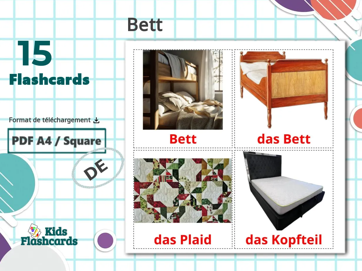 15 Cartes de Vocabulaire pour Enfants GRATUITES Chambre à Imprimer en ...