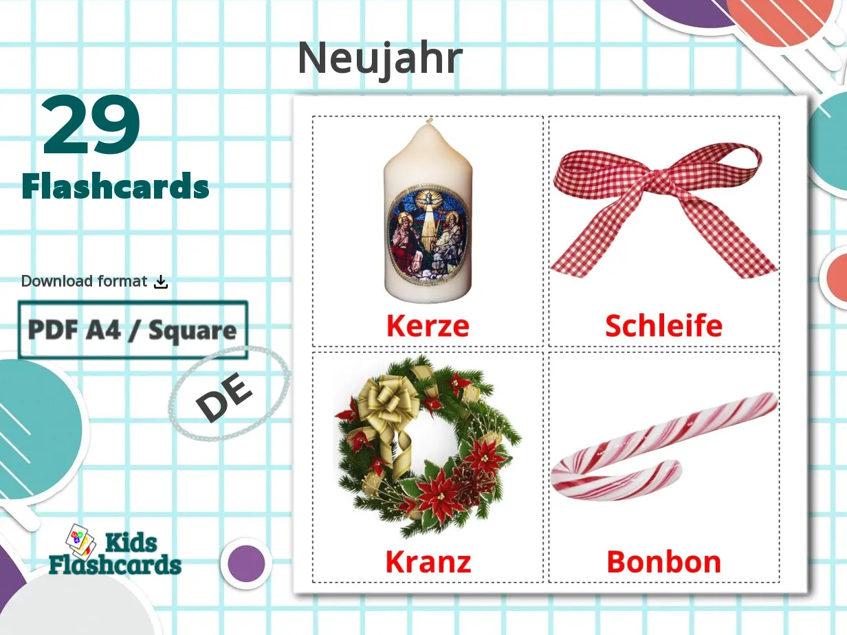 29 Printable Christmas Flashcards in German (Free PDF)