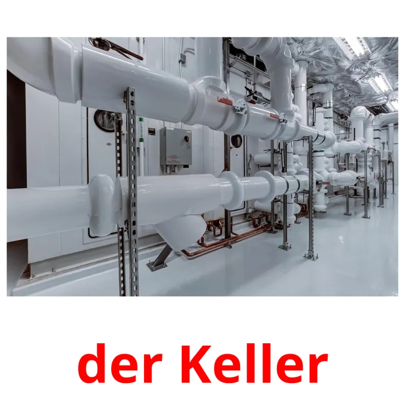 17 FREE Rooms Flashcards in 4 PDF formats | German Pictures