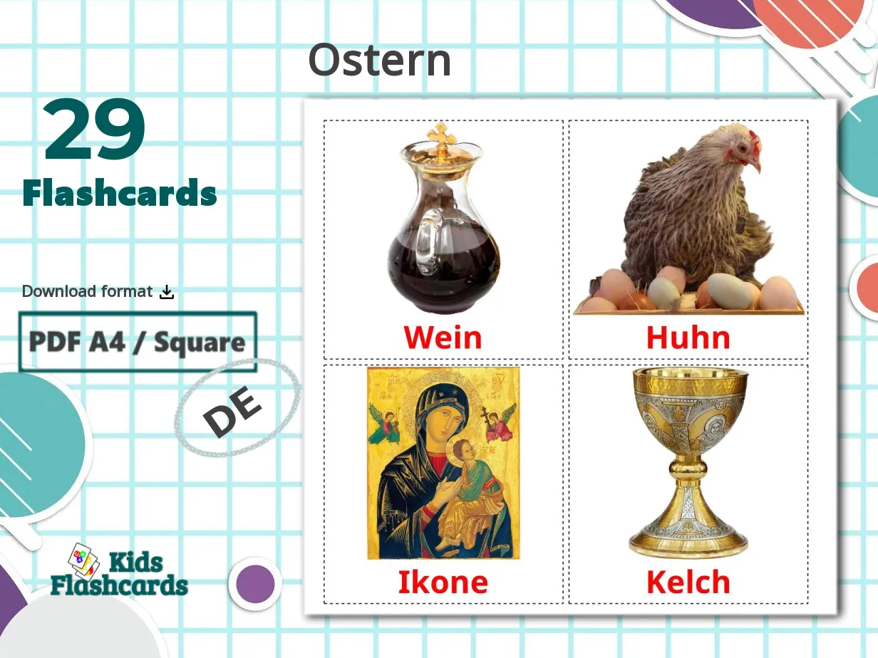 29 Printable Easter Flashcards in German (Free PDF)