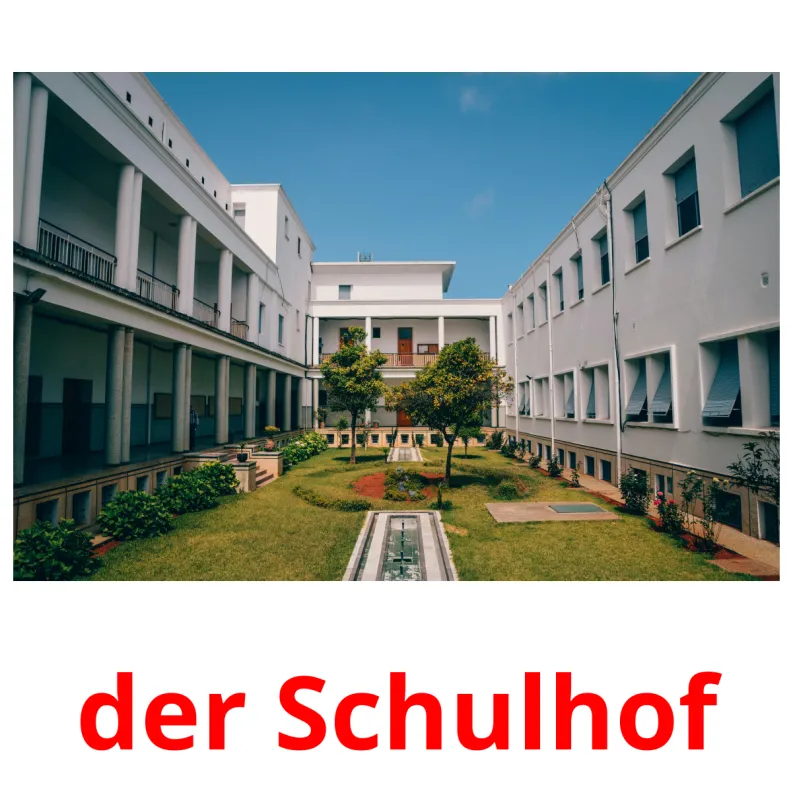 17 FREE School building Flashcards | PDF | German Words