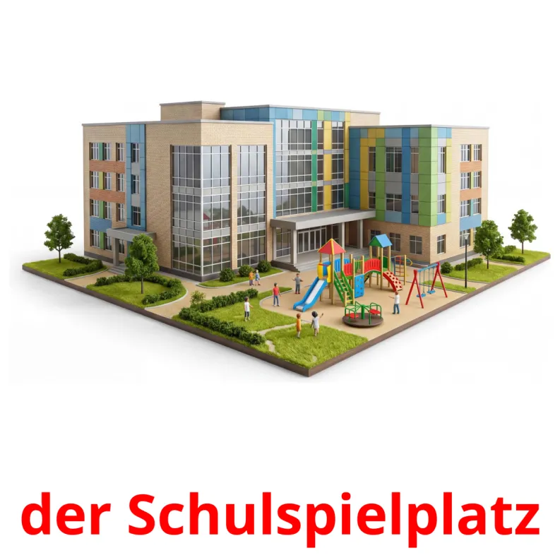 17 FREE School building Flashcards | PDF | German Words