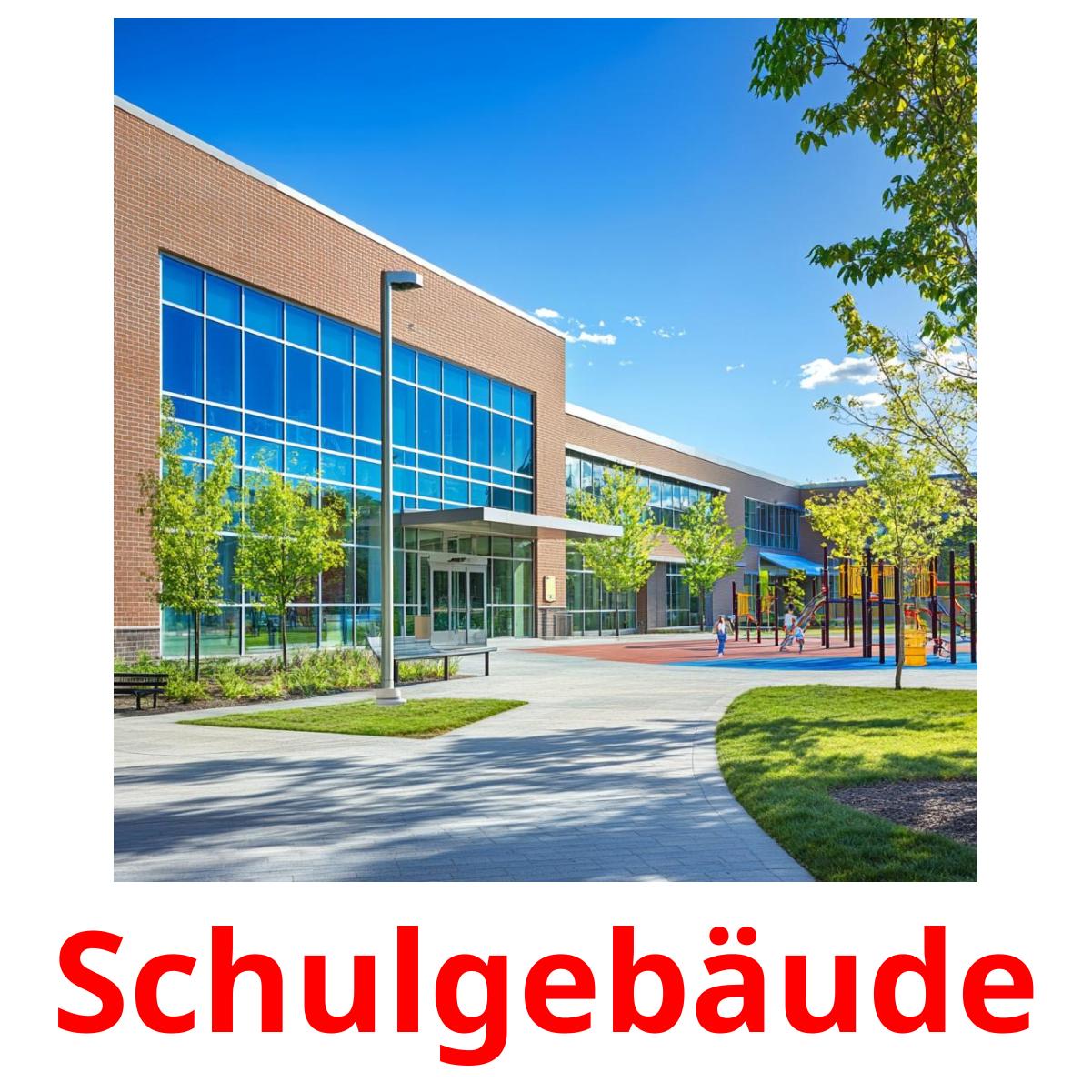 18 Printable School building Flashcards in German (Free PDF)