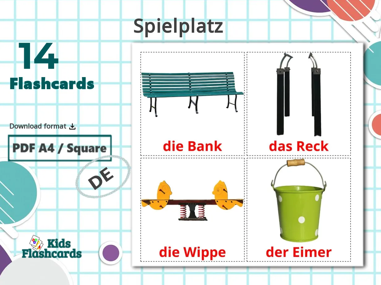 14 Printable Playground Flashcards in German (Free PDF)