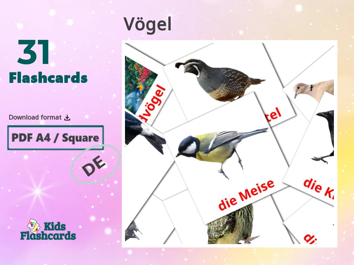 31 FREE German Birds Flashcards | PDF