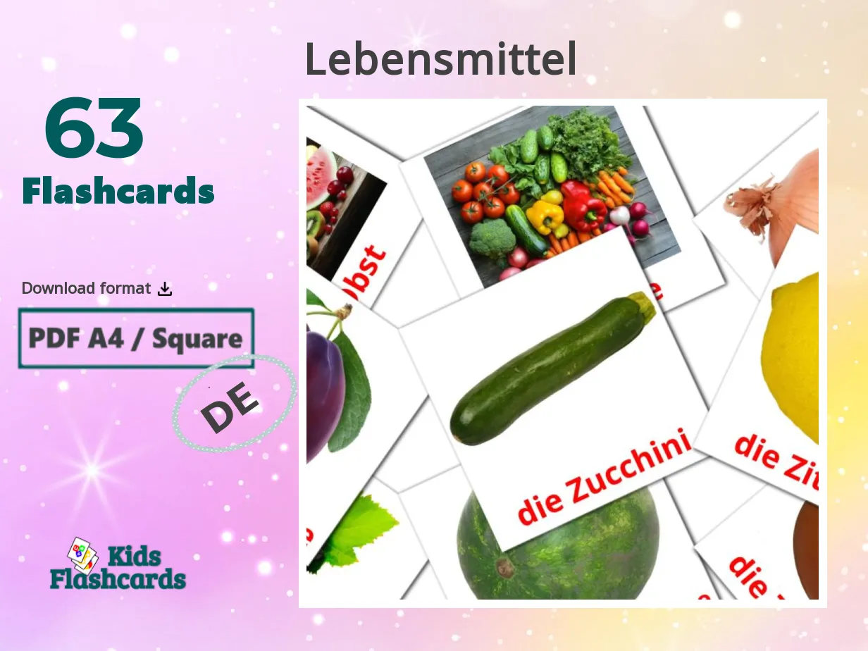 63 FREE German Food Flashcards | PDF
