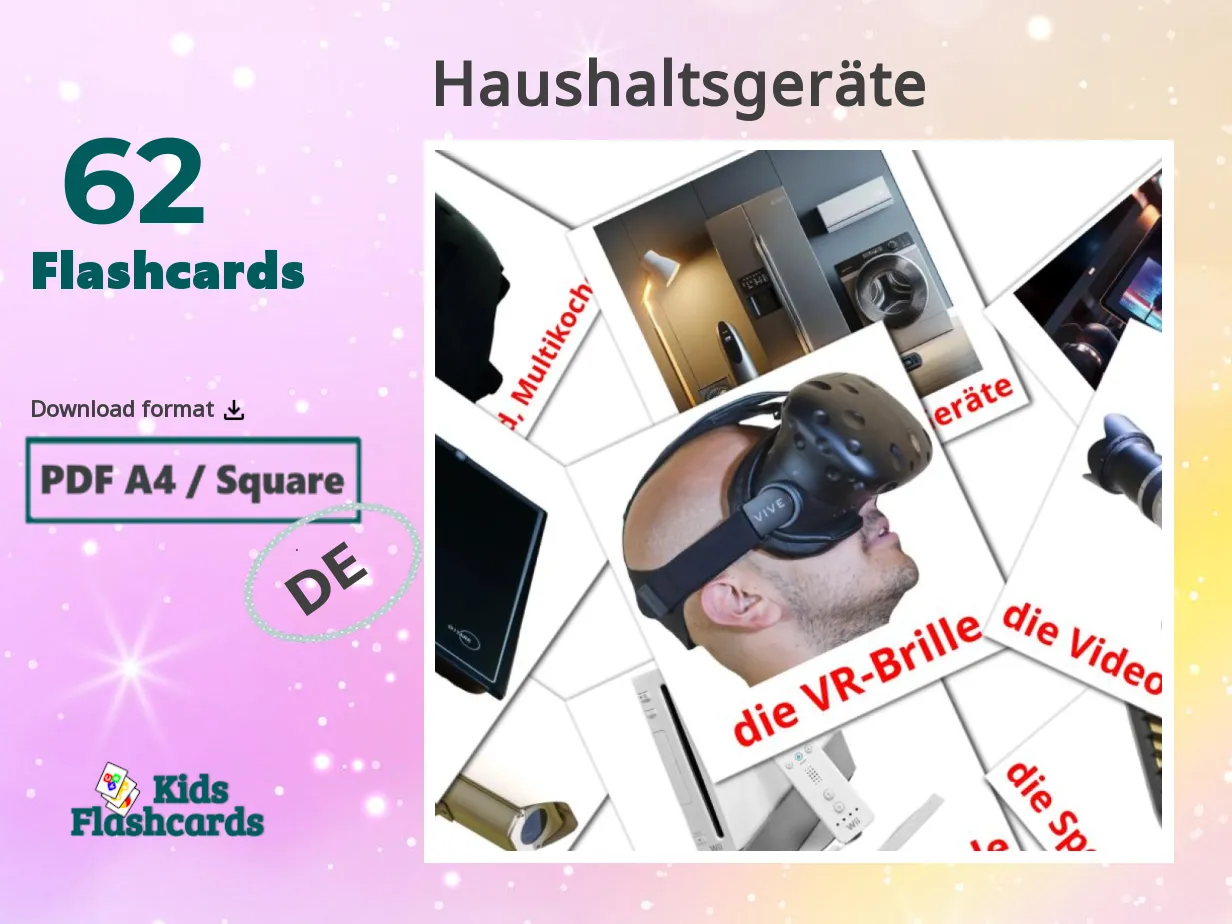 62 FREE German Household Appliances Flashcards | PDF