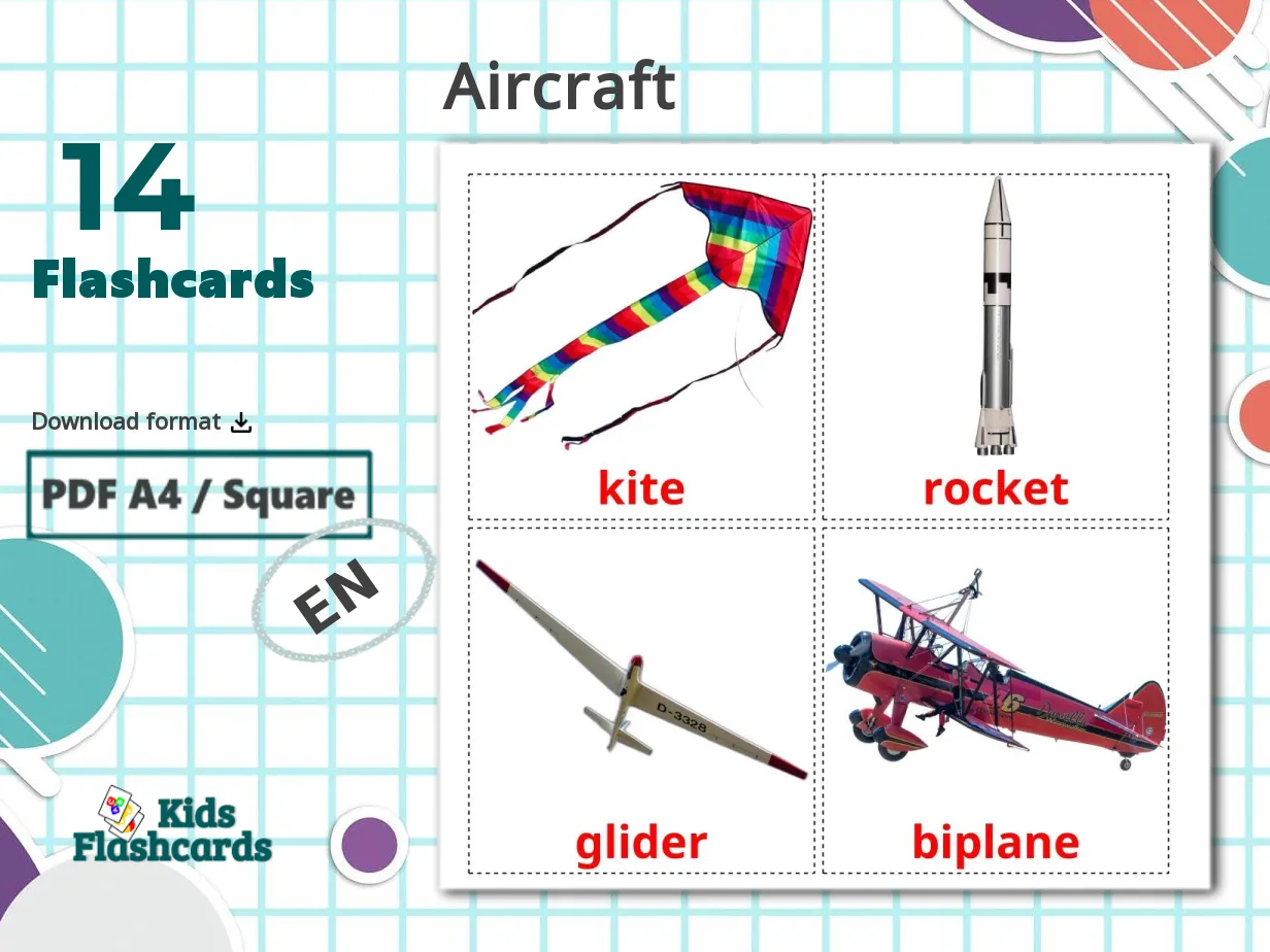 14 Printable Aircraft Flashcards in English (Free PDF)