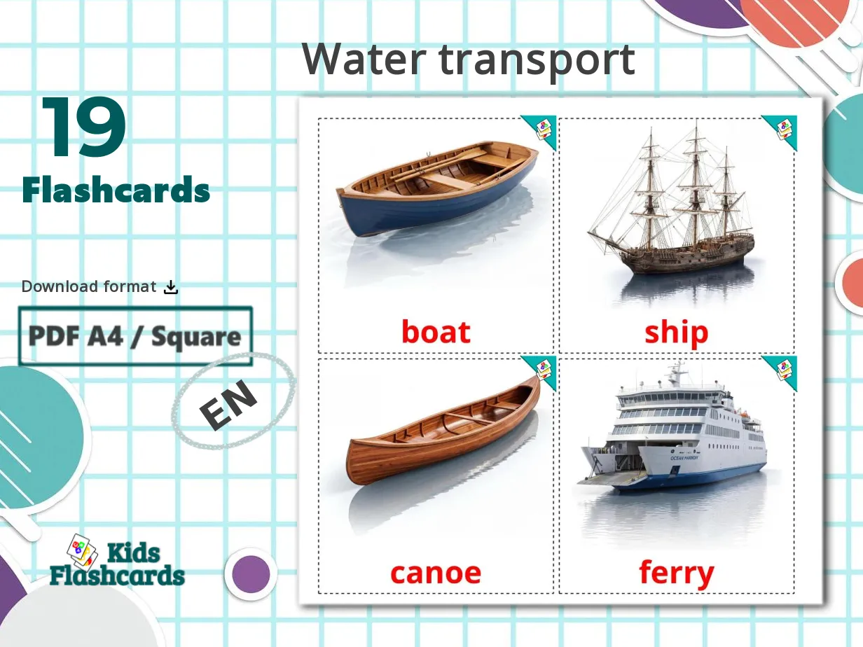19 Printable Water transport Flashcards in English (Free PDF)